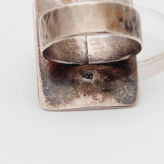 Gr 20 Antiker Siegelring 800er Silber Jugendstil Ring… - Gem