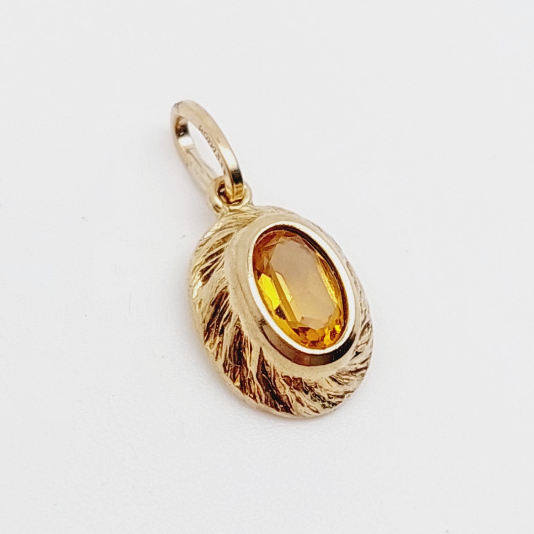 Nostalgic Golden 333 Pendant Yellow Stone Yellow Gold Pendant - Etsy