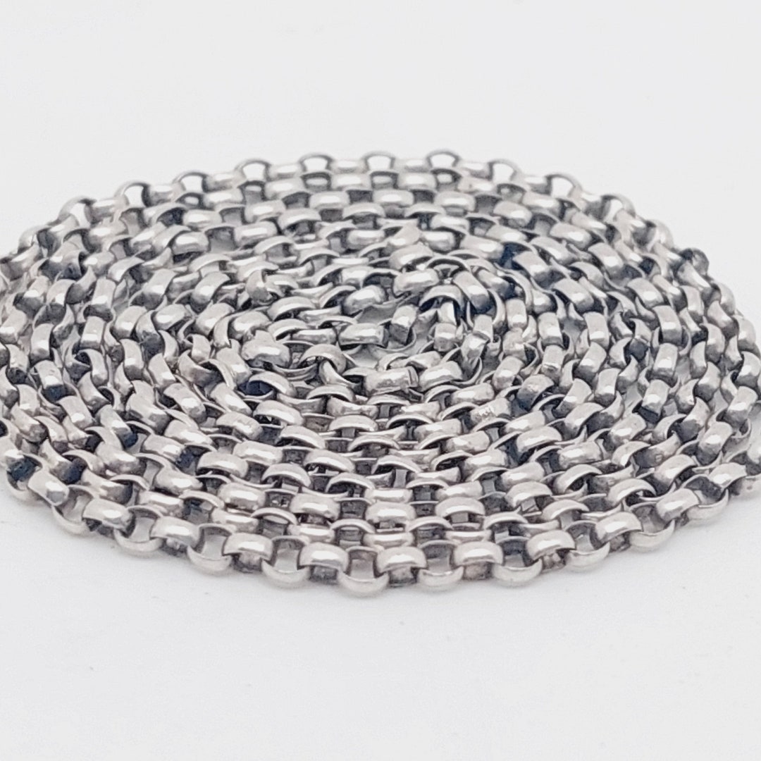 Antique Silver Chain 79 Cm Long Silver Pea Chain Pea Chain 22 - Etsy