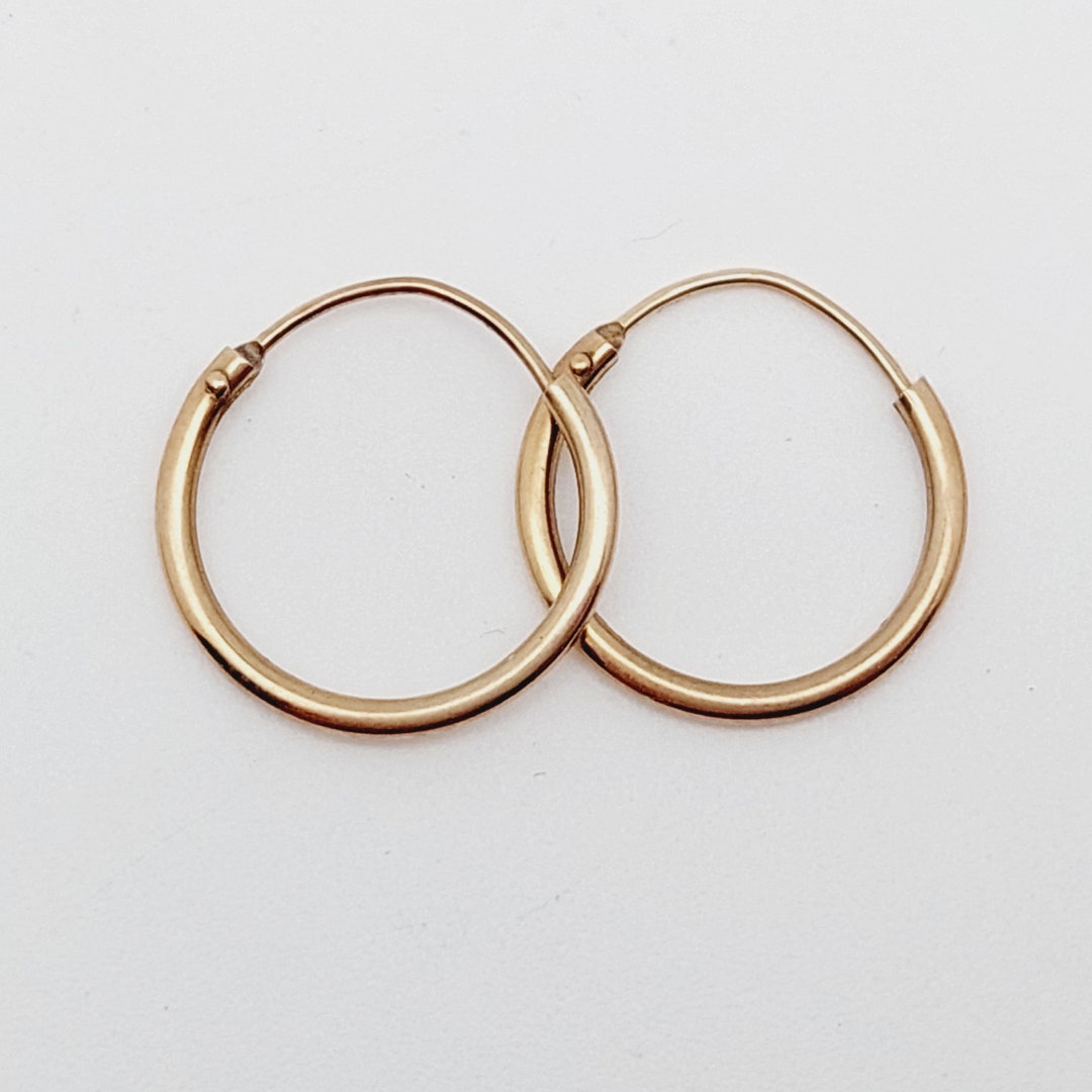 Modern 333 Gold Hoop Earrings Gold 8 K Jewelry for You - Etsy