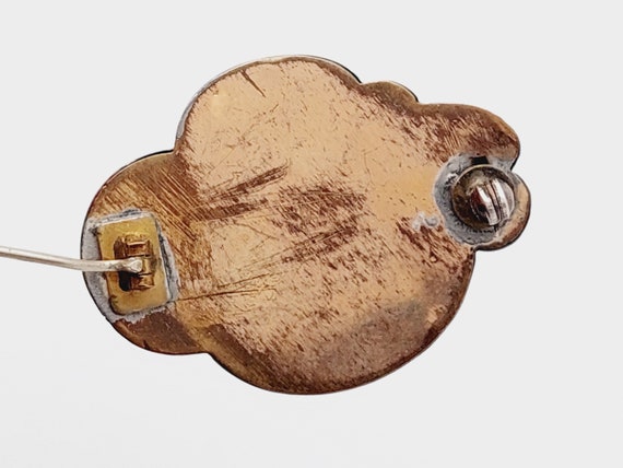 Antique Biedermeier double brooch with rocailles and … - Gem