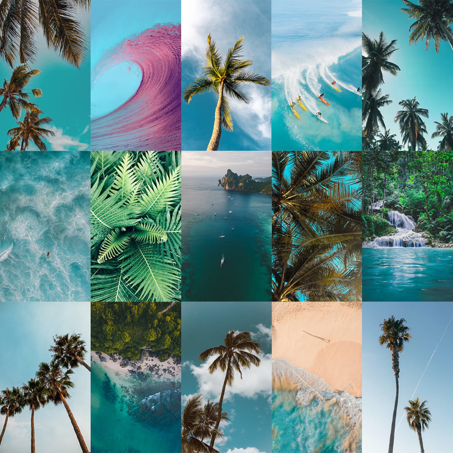 TROPICAL Aesthetic Collage Kit Colorful Collage Beach | Etsy