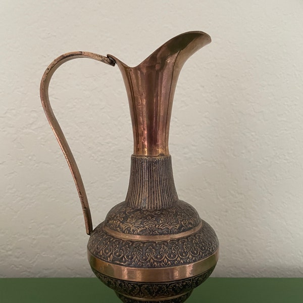 India Brass Pitcher - Etsy