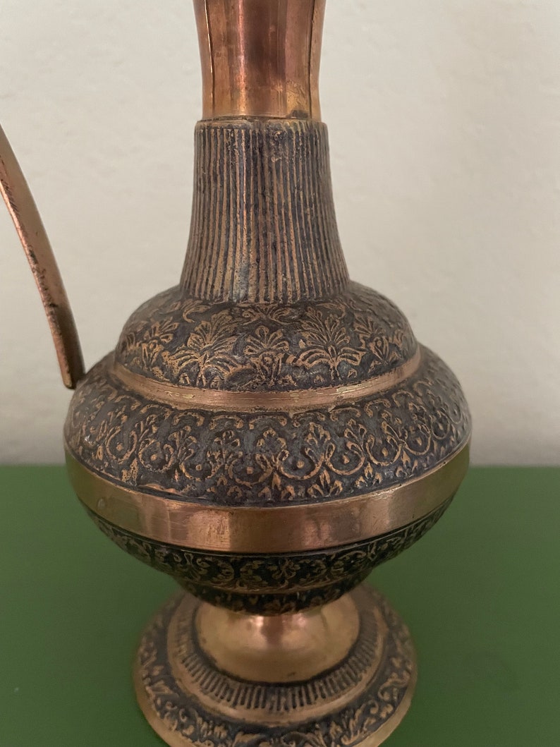 Vintage Brass Pitcher Made in India - Etsy