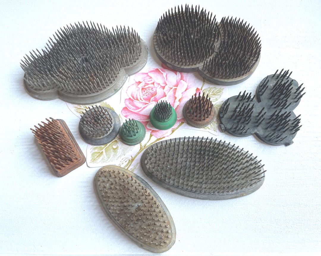 Vintage Assortment of Flower Pin Frogs Holders for Floral Arranging ...