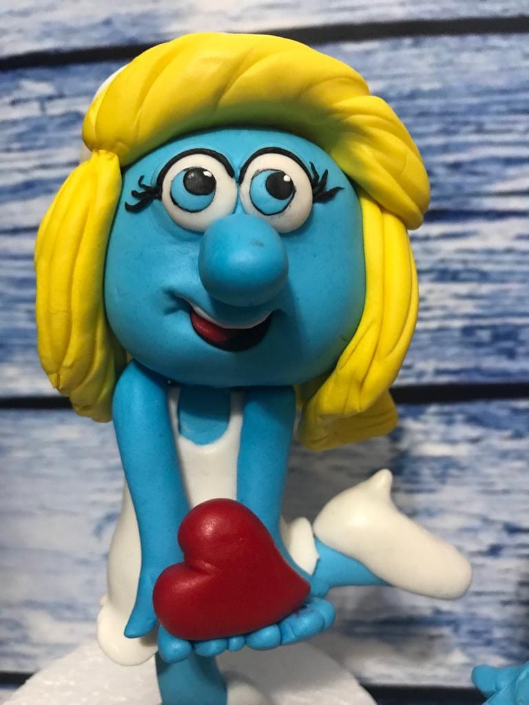 Smurfs Topper/fondant Cake/gift,happy Birthday,/baby Shower /cartoons ...