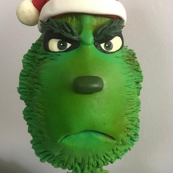 Grinch Fondant Cake Topper - Etsy
