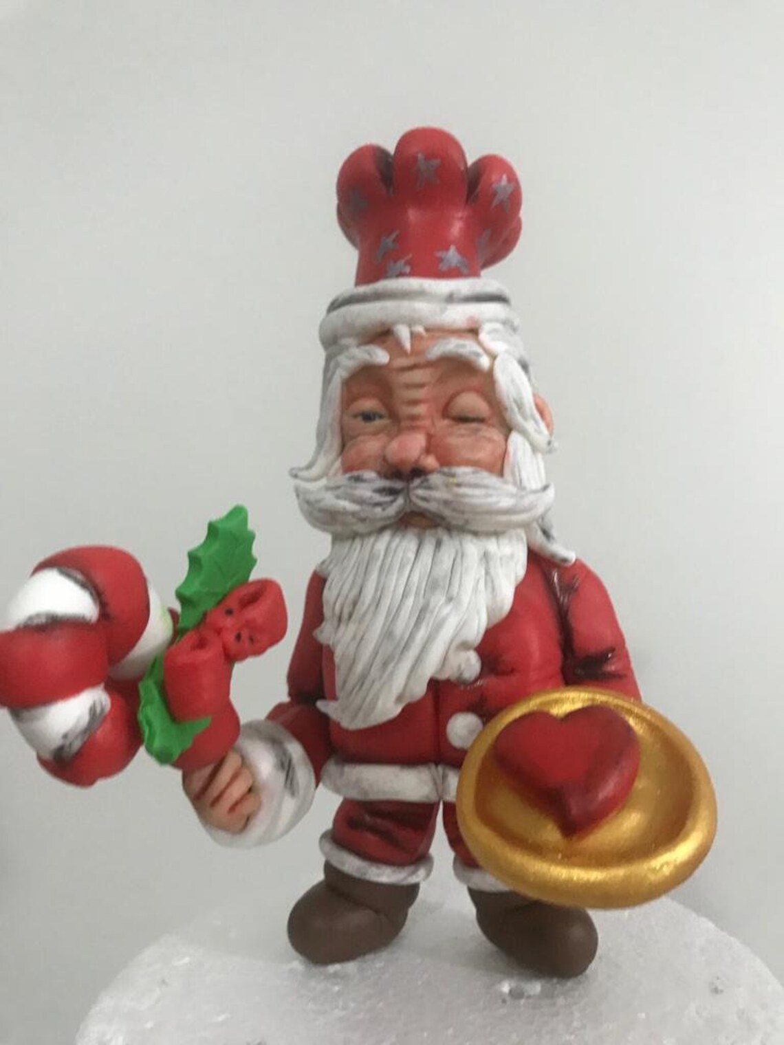 Santa Claus Topper/fondant Cake/gift,happy Birthday,/baby Shower ...