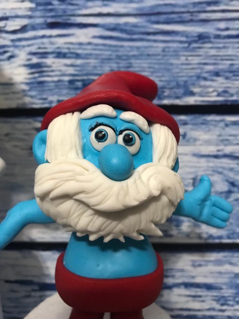 Smurfs Topper/fondant Cake/gift,happy Birthday,/baby Shower /cartoons ...
