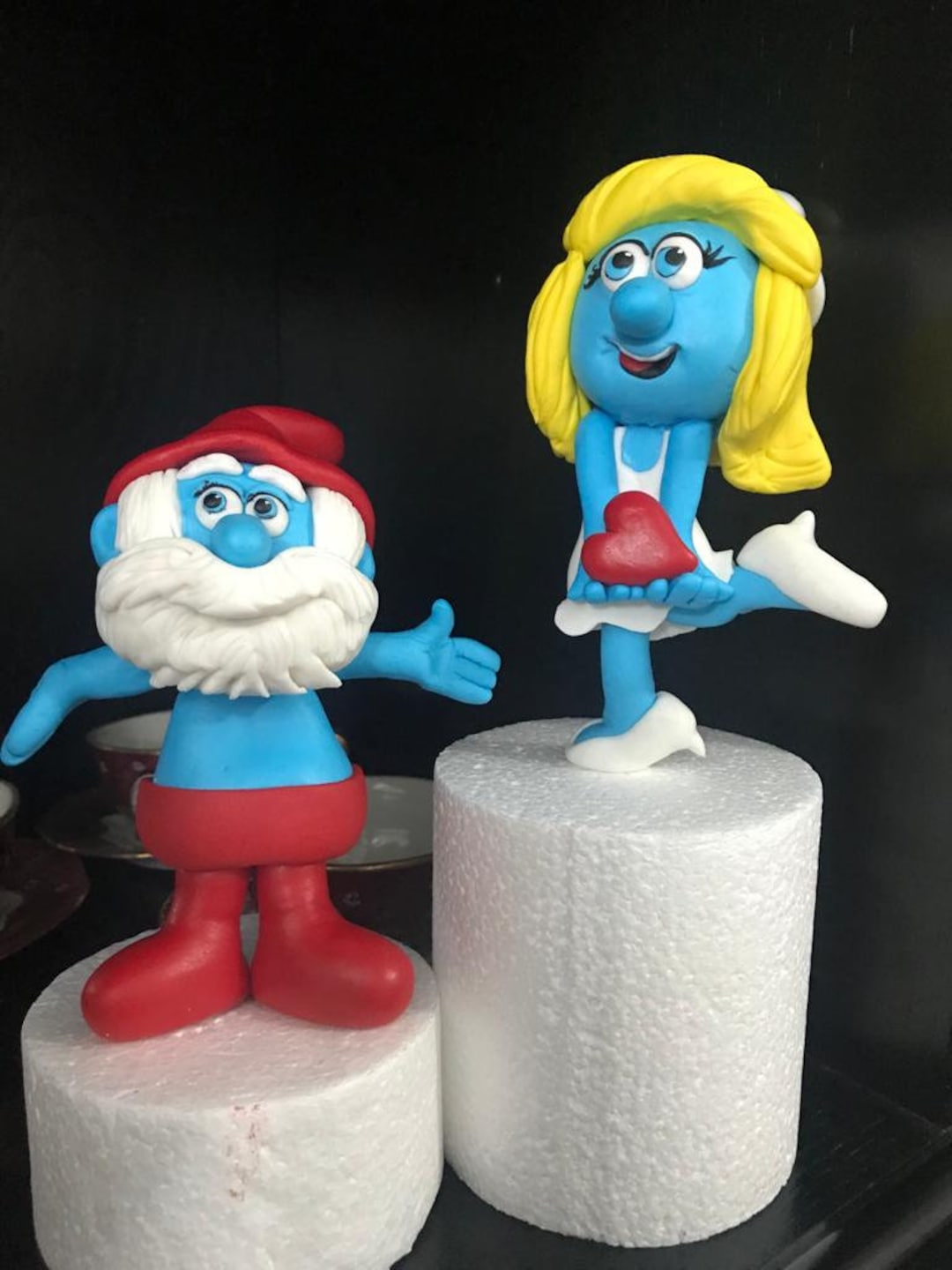 Smurfs Topper/fondant Cake/gift,happy Birthday,/baby Shower /cartoons ...