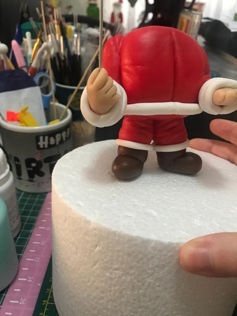 Santa Claus Topper/fondant Cake/gift,happy Birthday,/baby Shower ...