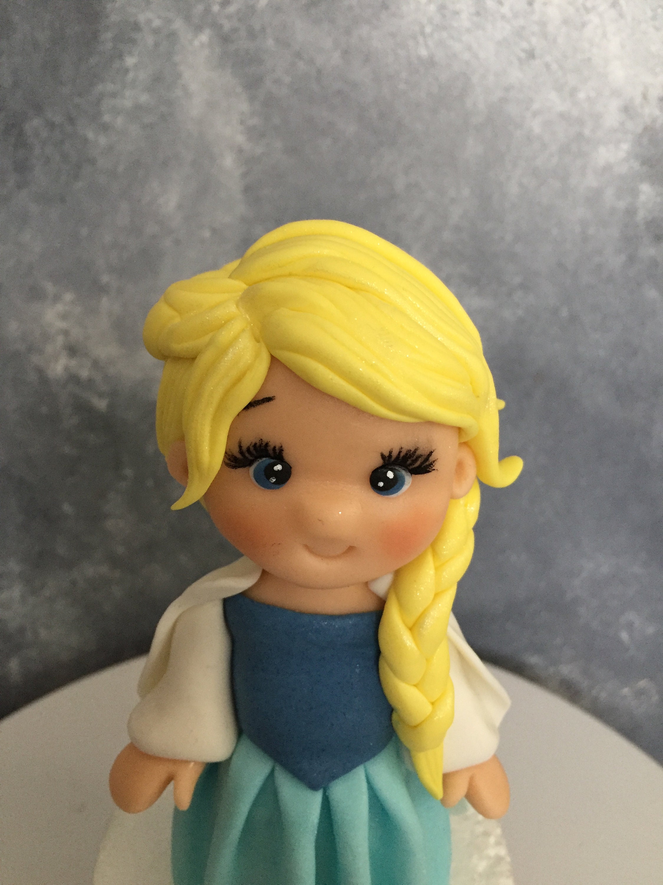 Elsa Frozen Fondant Cake Topper /gift,happy Birthday,/baby Shower ...