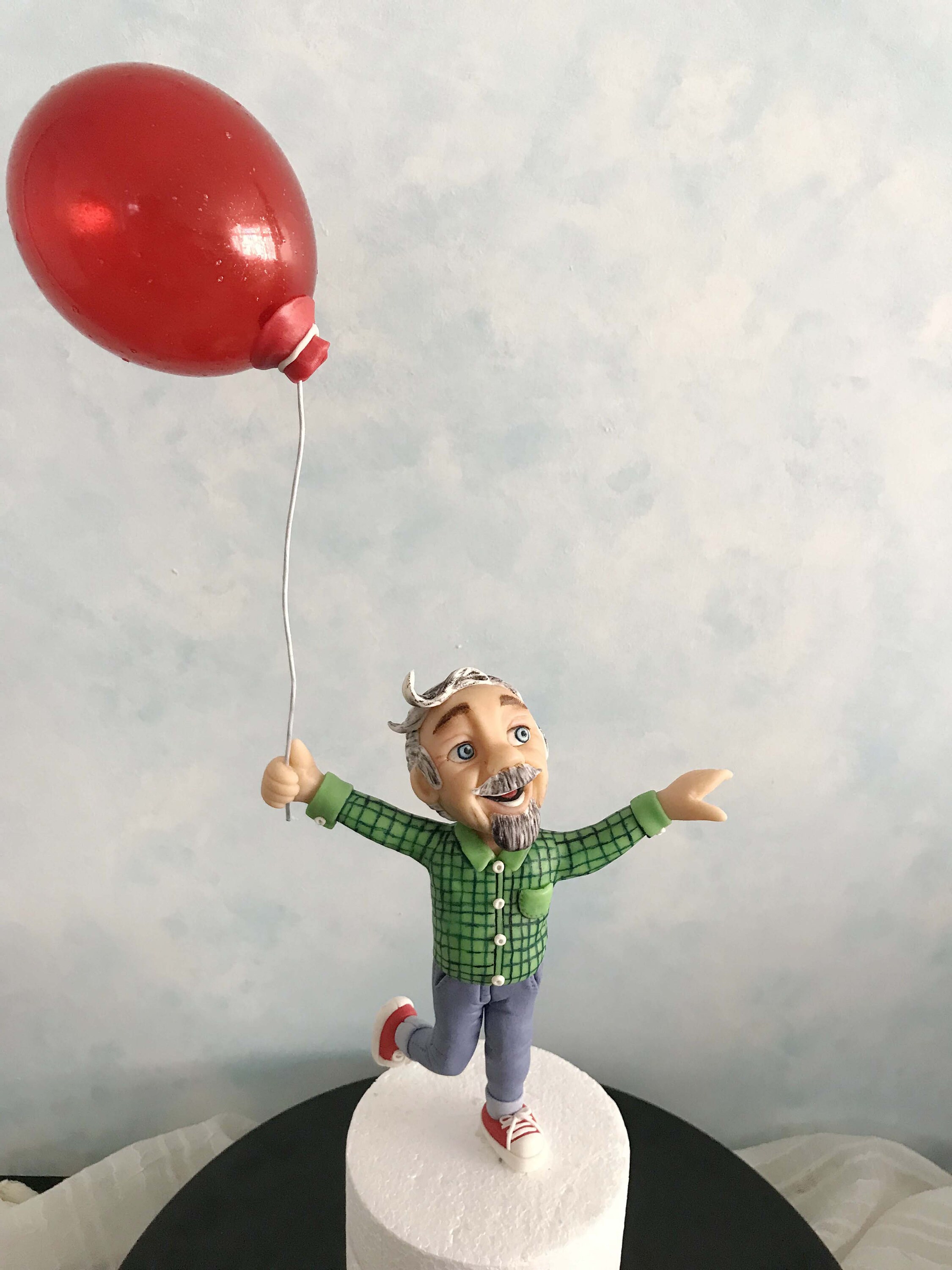 Happy Old Man/ Fondant Cake/gift,happy Birthday,/baby Shower /cartoons ...