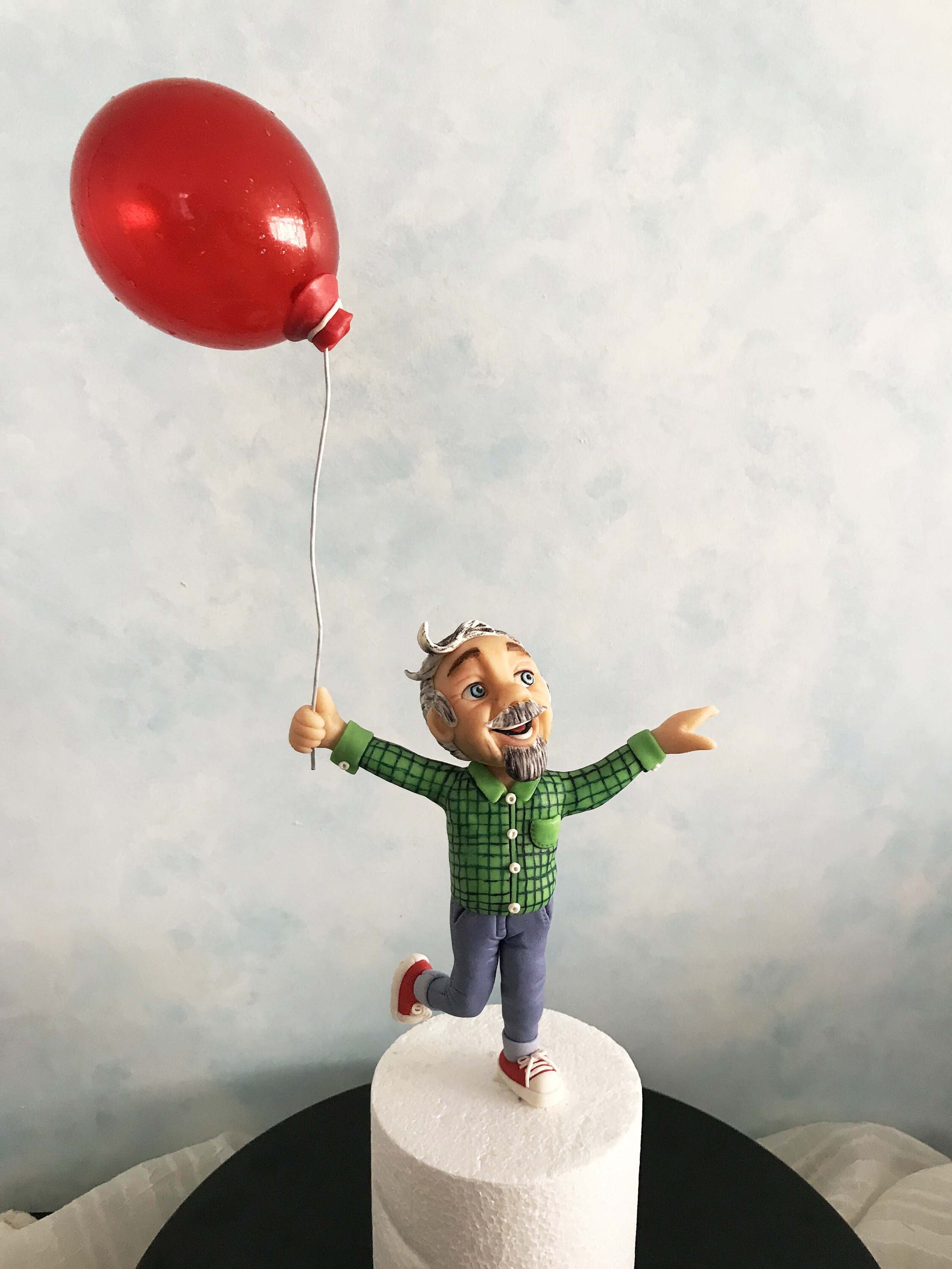 Happy Old Man/ Fondant Cake/gift,happy Birthday,/baby Shower /cartoons ...