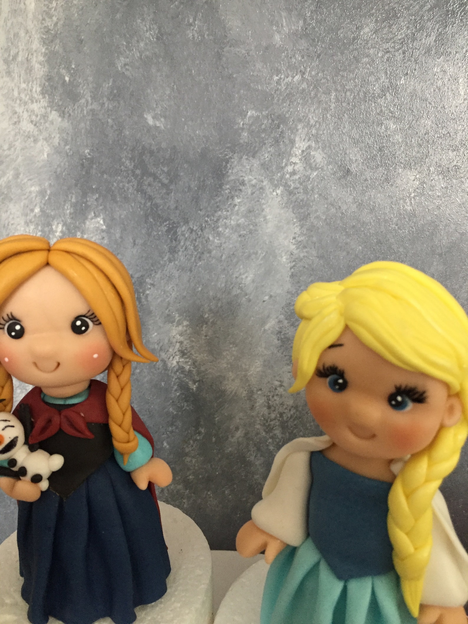 Anna & Elsa Frozen Fondant Cake Topper /gift,happy Birthday,/baby ...