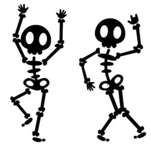 Dancing Skeletons Car Decal - Halloween Vinyl Sticker - Etsy Australia