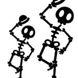 Dancing Skeletons Car Decal - Halloween Vinyl Sticker - Etsy Australia