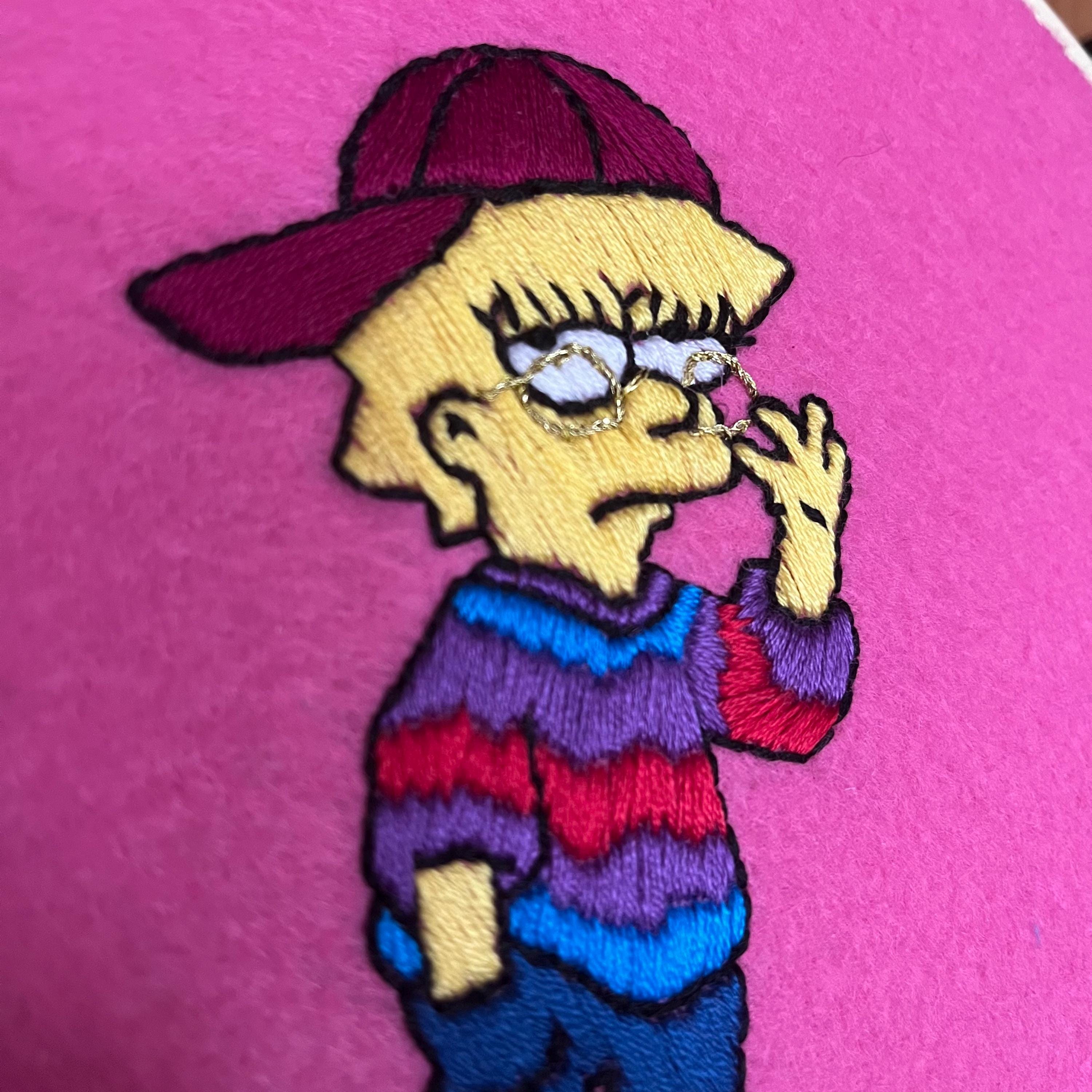 Cool Lisa Simpson Embroidery Hippie 90s READY TO SHIP - Etsy