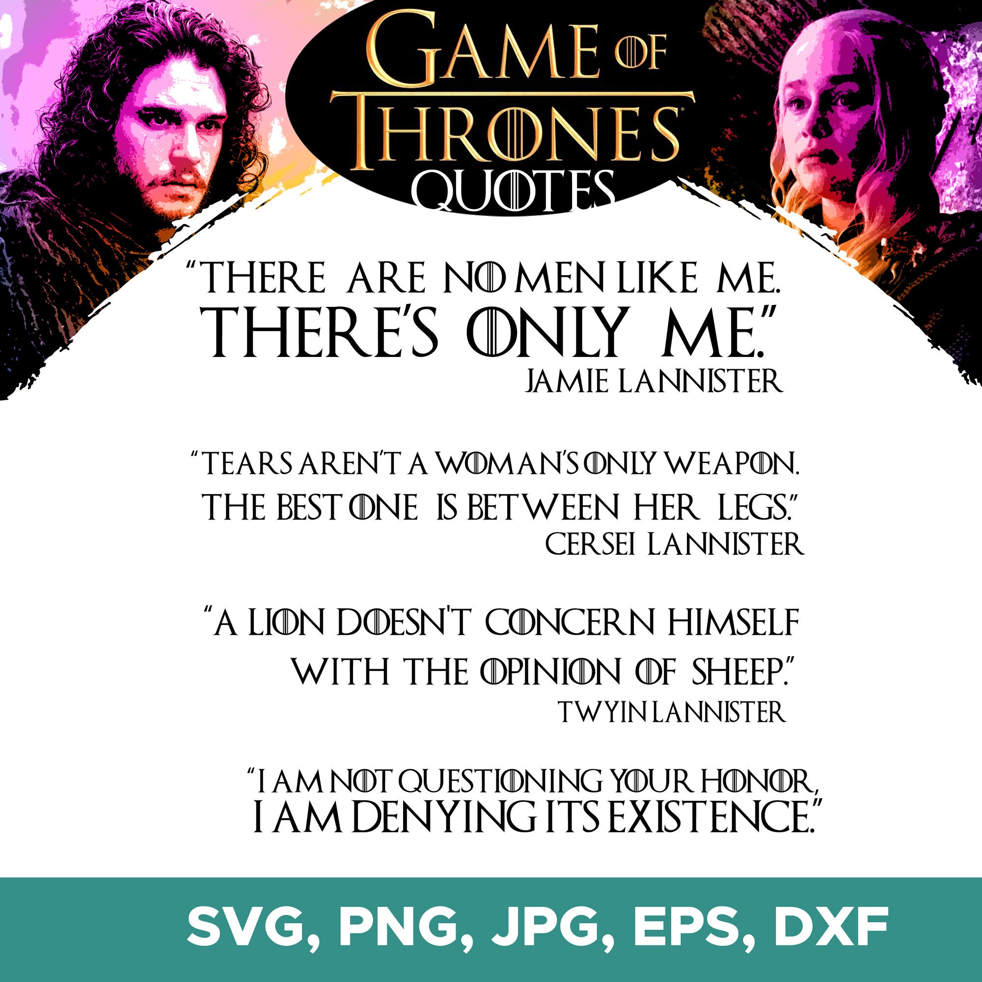 SVG, Game of Thrones, GOT, Serials, Quotes, Game of Thrones Quotes, - Etsy