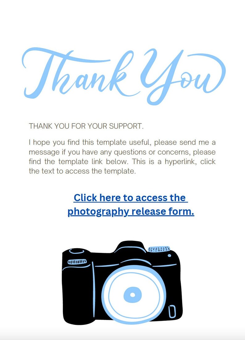 Photography Model Release Form Template|editable Canva Contract ...