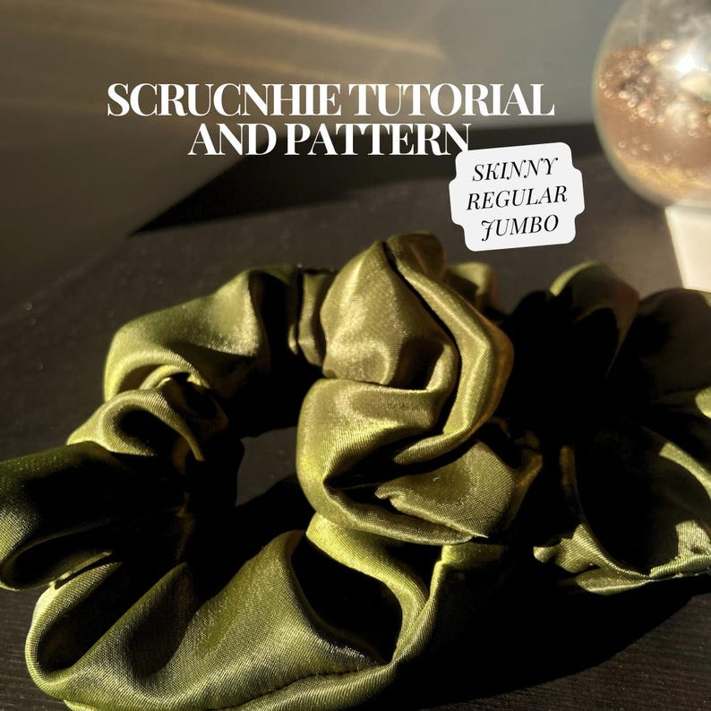 Scrunchie Sewing Pattern PDF|DIY Hair Scrunchie Tutorial|printable ...