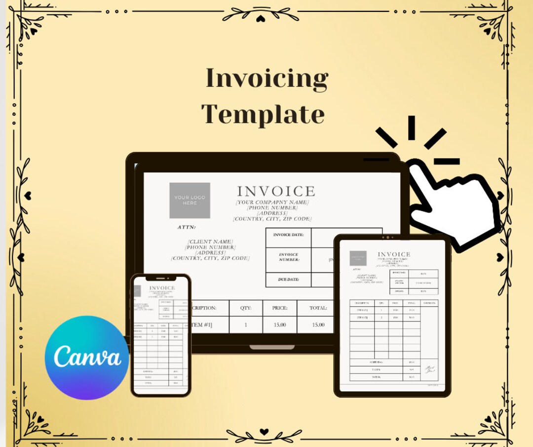 Editable Invoicing Template for Small Businesses PDF Minimalist Design ...