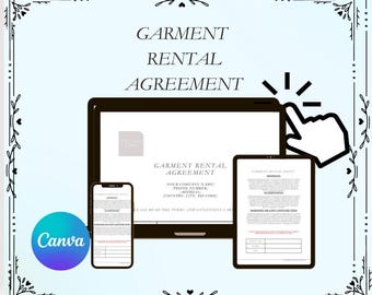 Dress Rental Agreement Template: Digital Download - Etsy