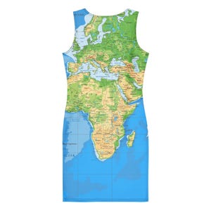Women's World Map Dress - Etsy
