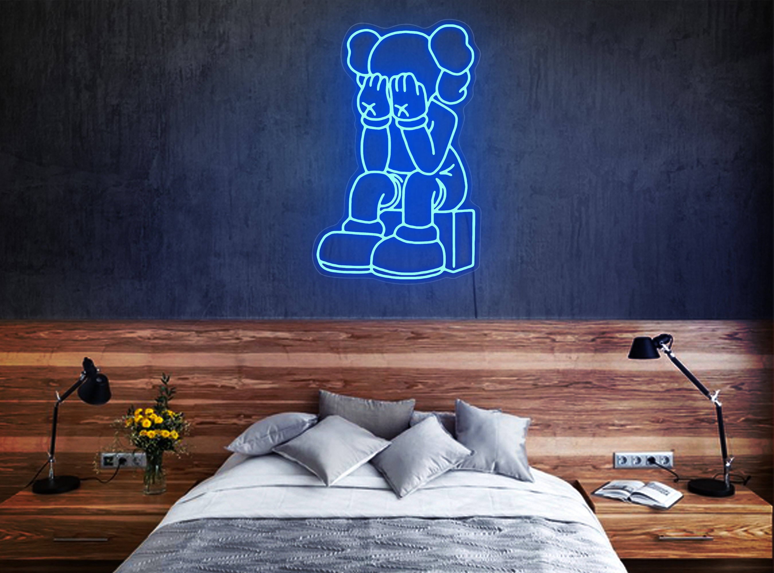 Kaws neon sign Kaws neon light Kaws led sign Kaws light | Etsy