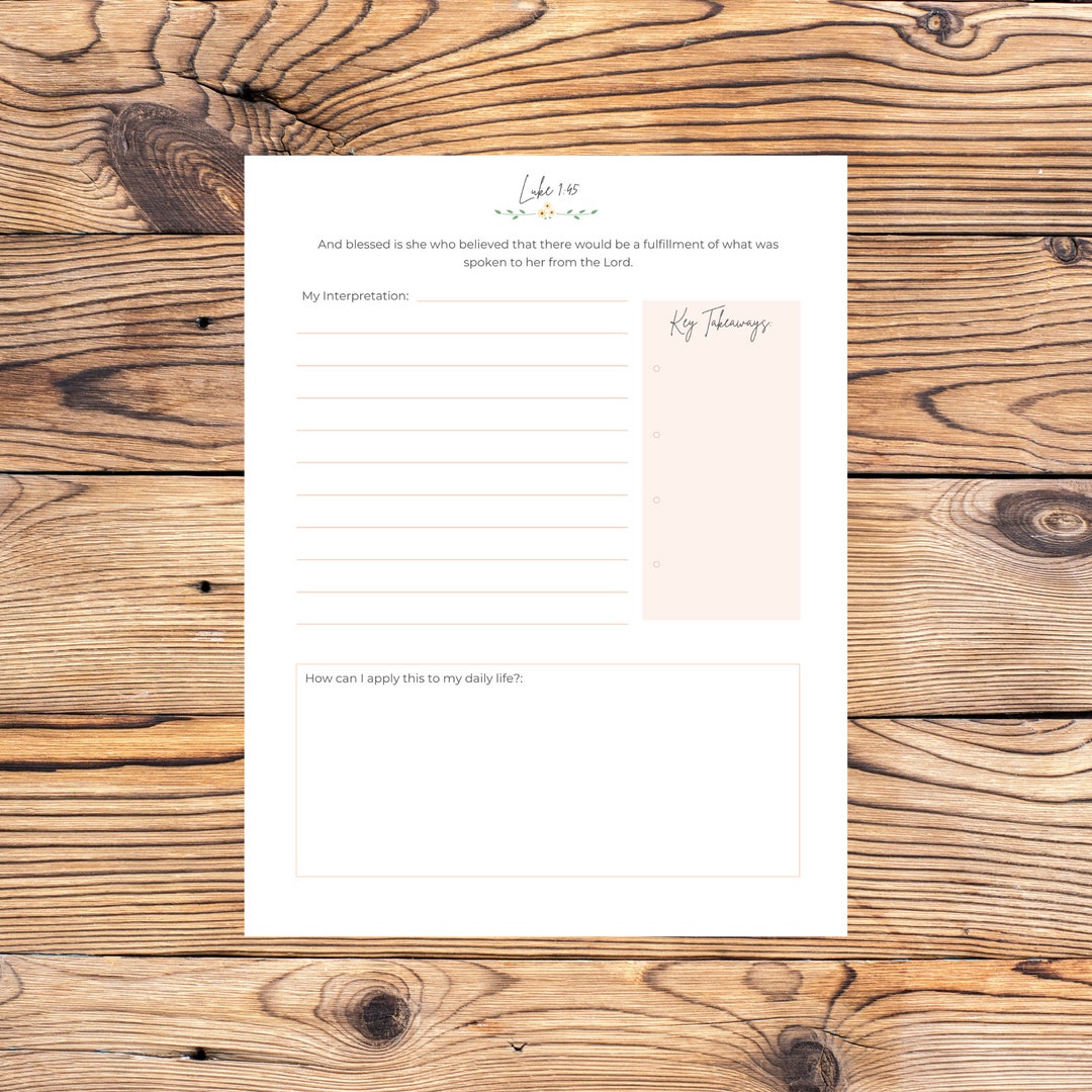 30 Day Bible Journal Guided Journal Digital Download Instant Delivery ...