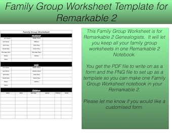 Family Group Sheet | Etsy