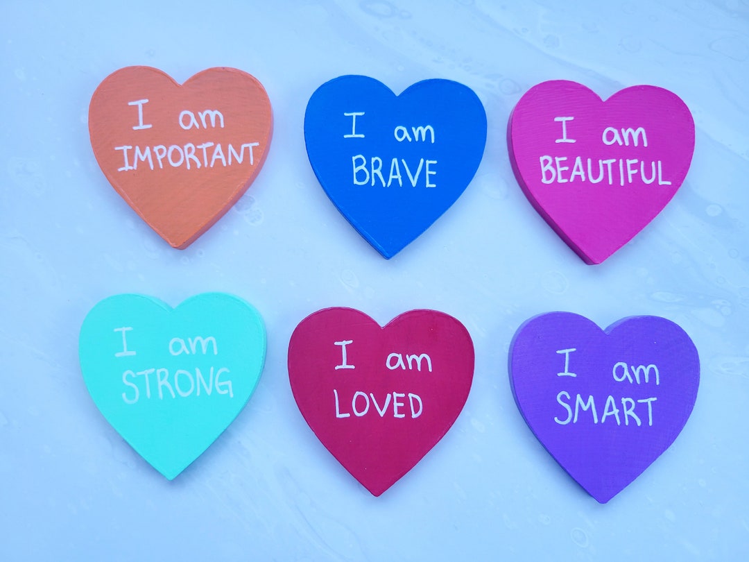 Kids Positive Affirmation, Daily Affirmations for Kids, Painted Wooden ...
