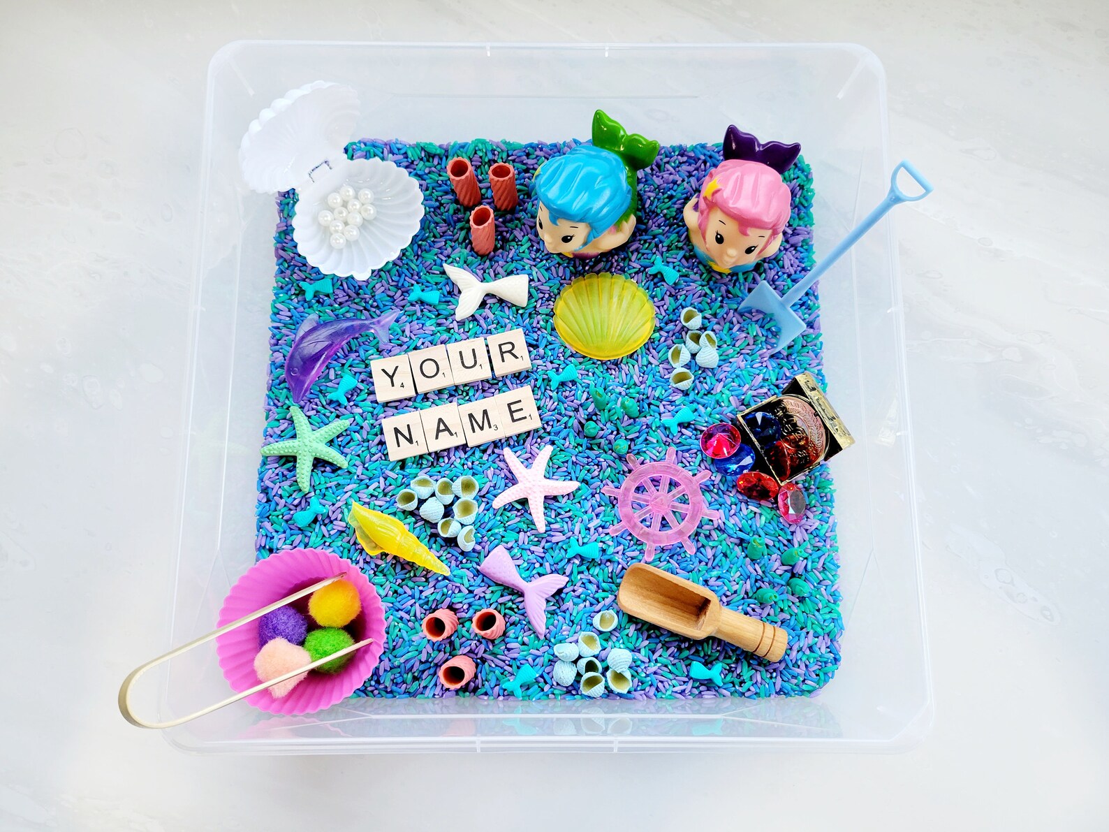 Mermaid Sensory Kit Sensory Bin for Kids 4 Year Old Girl - Etsy