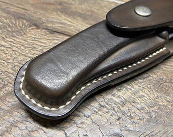 Horizontal Leather Sheath for Benchmade Mini Crooked River Folding ...