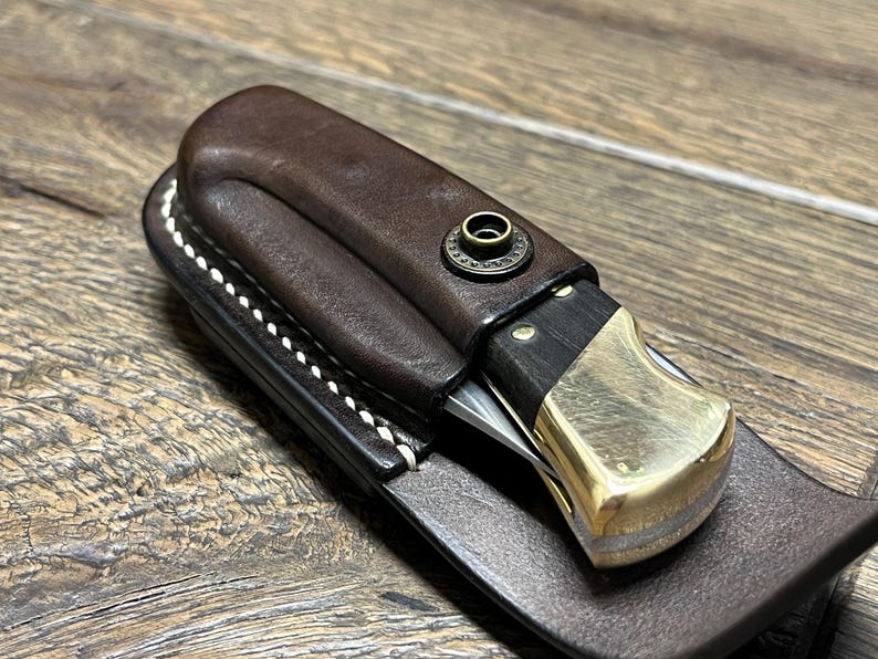 Horizontal Leather Sheath for Buck 112 Folding Knife (with Flap) - Etsy
