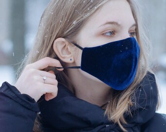 Blue Face Covering | Etsy