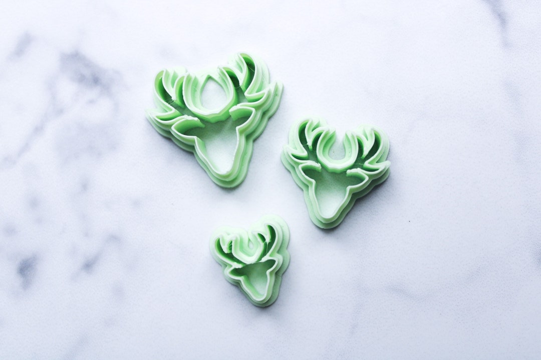 New Sizes Reindeer Polymer Clay Cutters Christmas Stag Cookie Cutter ...