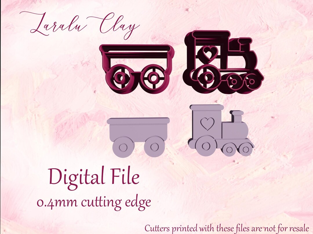 Toy Train Polymer Clay Cutter File | Digital STL File | 2 Cutters ...
