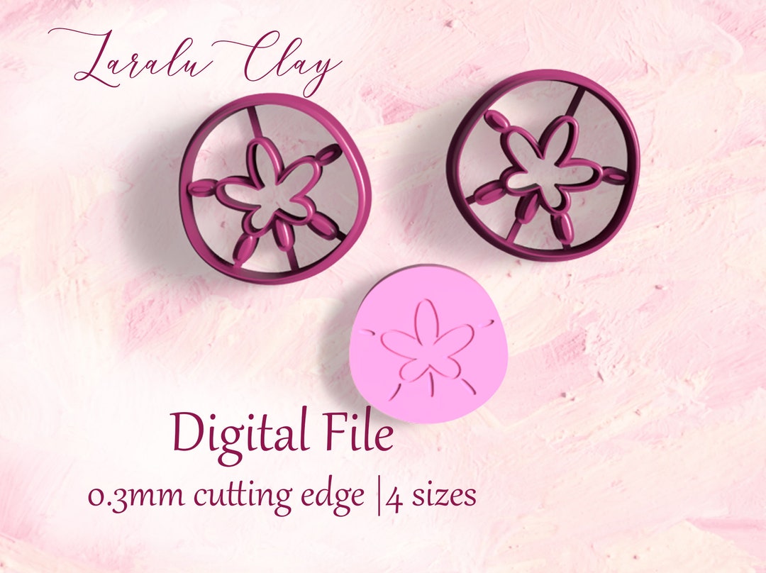 Sand Dollar Clay Cutter STL | STL Digital File | 5 Sizes | Sea Cookie ...