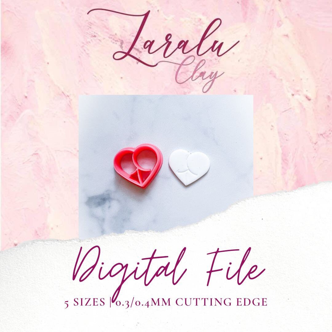 Cheeky Heart Butt Polymer Clay Cutter File | Digital STL File | 5 Sizes ...