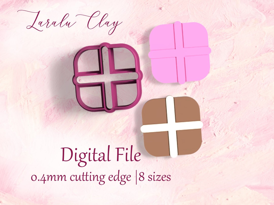 Hot Cross Bun Cutter STL | Digital STL File | 8 Sizes | Easter Cookie ...