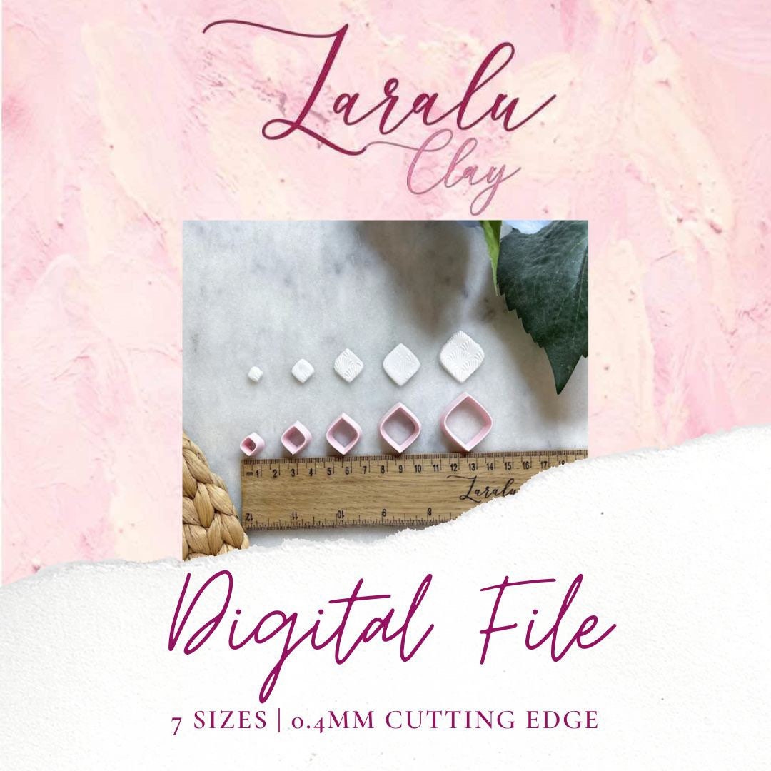 Curved Diamond Polymer Clay Cutter File | STL Digital File | 7 Sizes ...