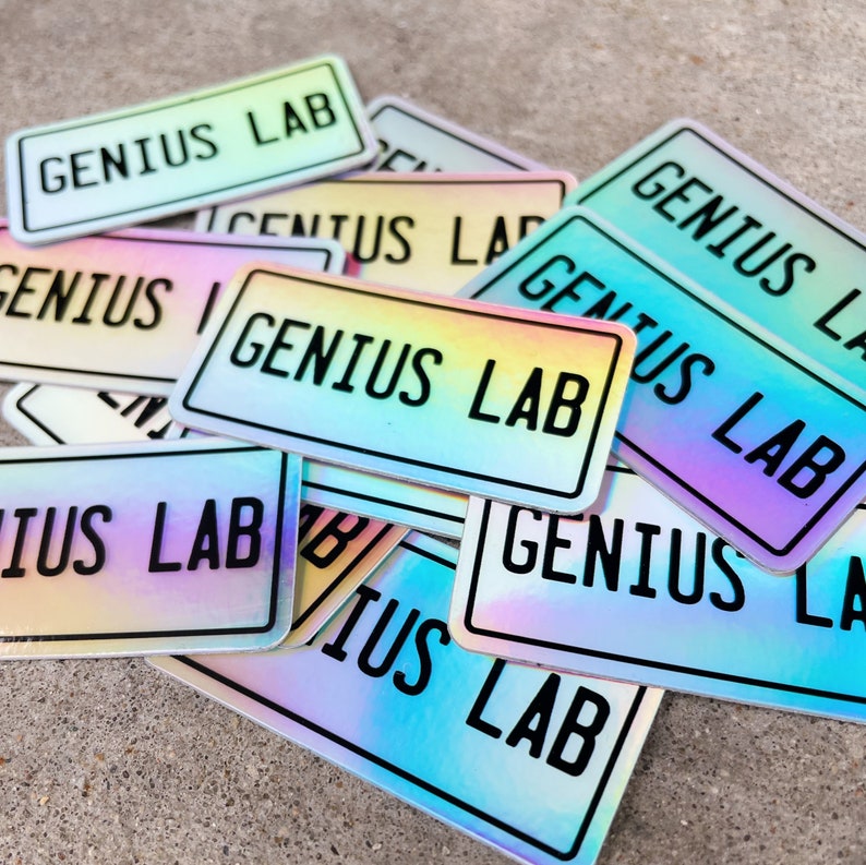 BTS Suga Genius Lab Holographic Sticker Yoongi Merch Kpop - Etsy