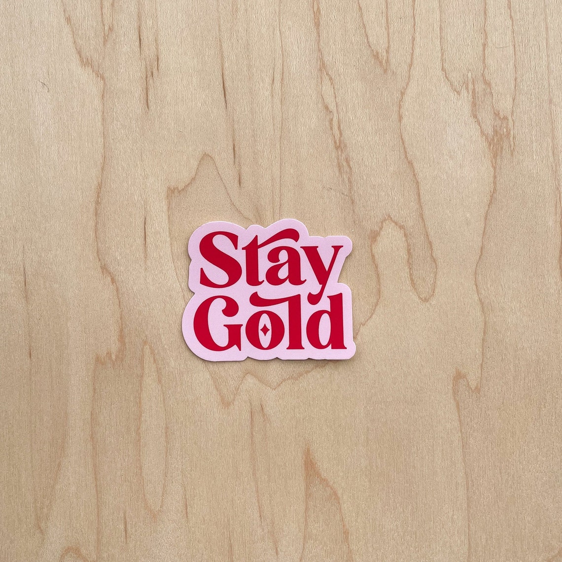 BTS Retro Stay Gold Sticker / BTS sticker / Subtle KPOP merch | Etsy España