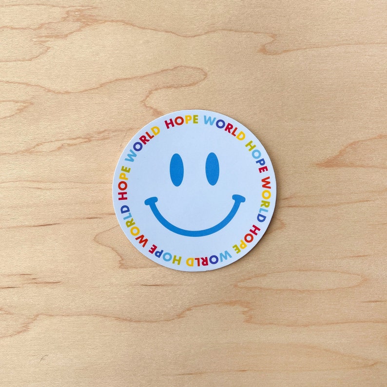 BTS Hope World Sticker Smiley Face J-hope Merch Kpop - Etsy