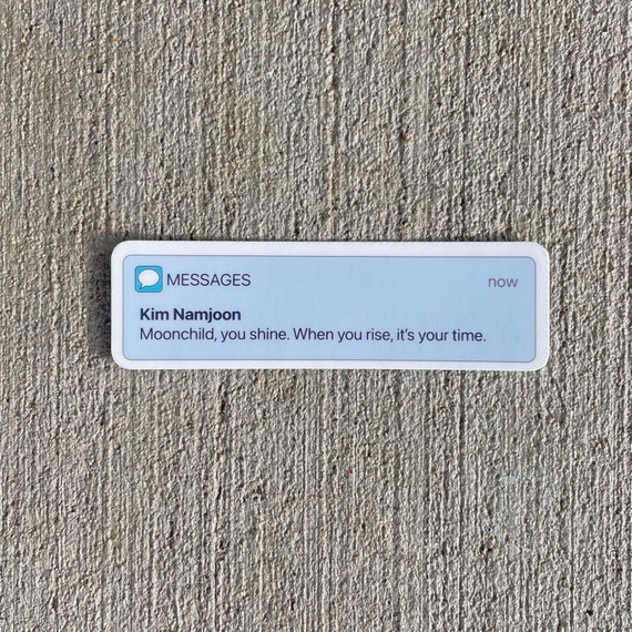 Moonchild Meme BTS Pastel Text Message Sticker | LY Answer | RM