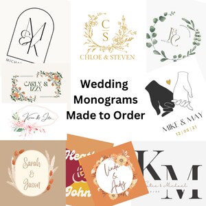 Wedding Monogram Made to Order - Etsy