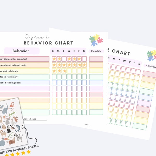 Behaviour Chart - Etsy Australia