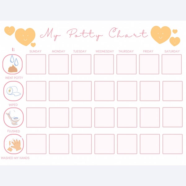 Diaper Training Chart - Etsy