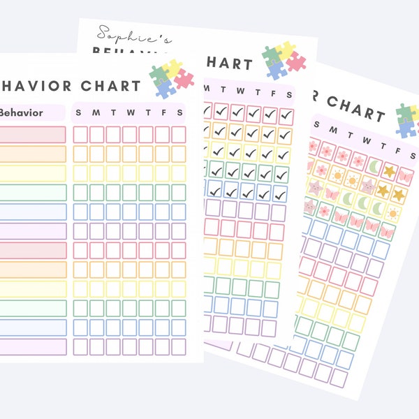 Star Reward Chart Editable - Etsy